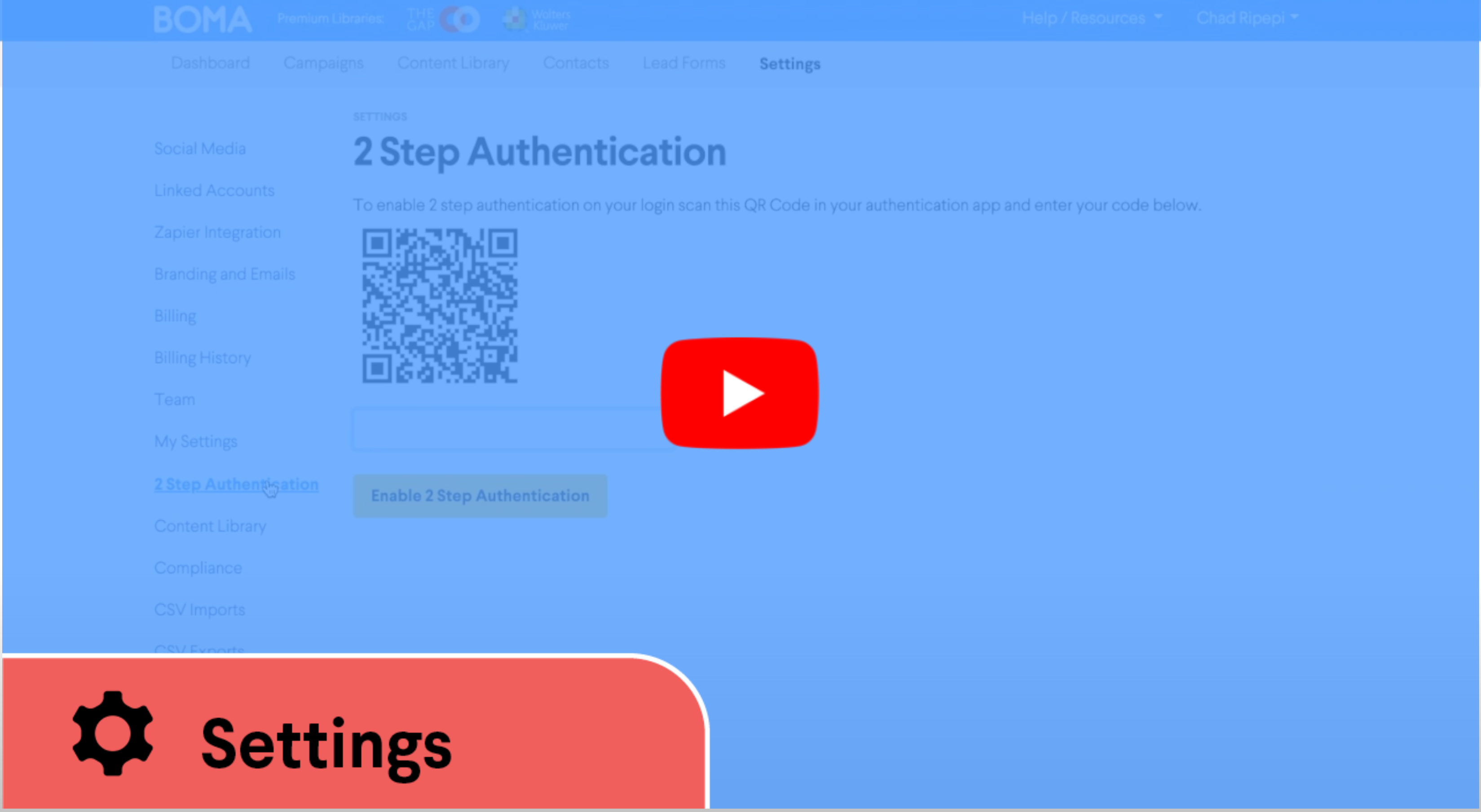Set up 2 Step Authentication and GDPR Compliance in BOMA - Boma